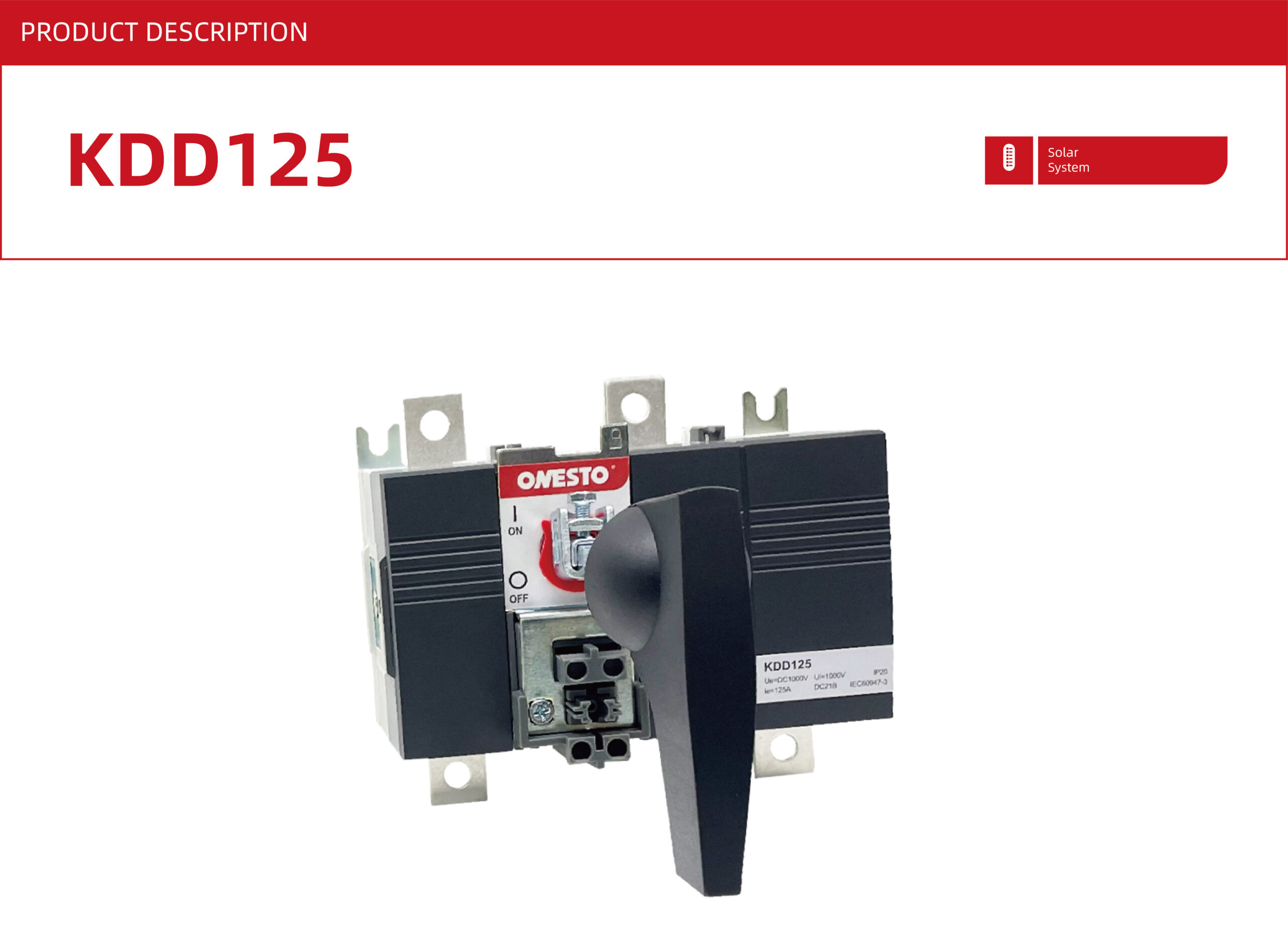 DC Load Isolator Switch Supplier | IEC60947-3 Comply with